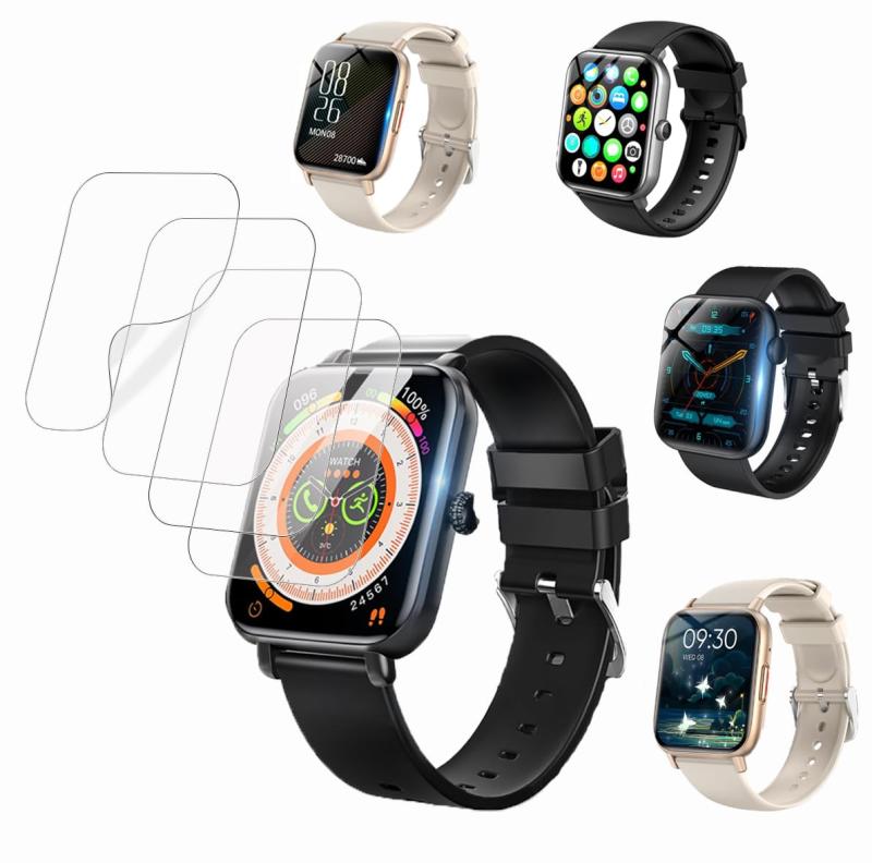 (4枚入り) 対応 RUIMEN スマートウォッチ 1.85インチ 保護フィルム 【BAOLINTX】 24時間自動修復技術 反射低減 指紋低減 全面保護 気泡ゼロ 極薄 耐指紋 撥油性 高透過率 RUIMEN スマートウォッチ 保【対応機...