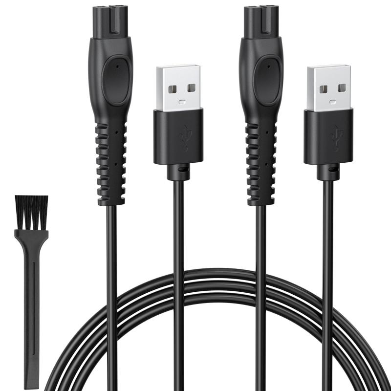 【2枚入】For Philips用 シェーバー 5V出力 対応 フィリップス USB充電ケーブル PQ888 S8850 X5005 OneBlade用 QP28344 MG9510 MG7910シリーズ 1枚髭剃り 1m 高耐久 充電コー...