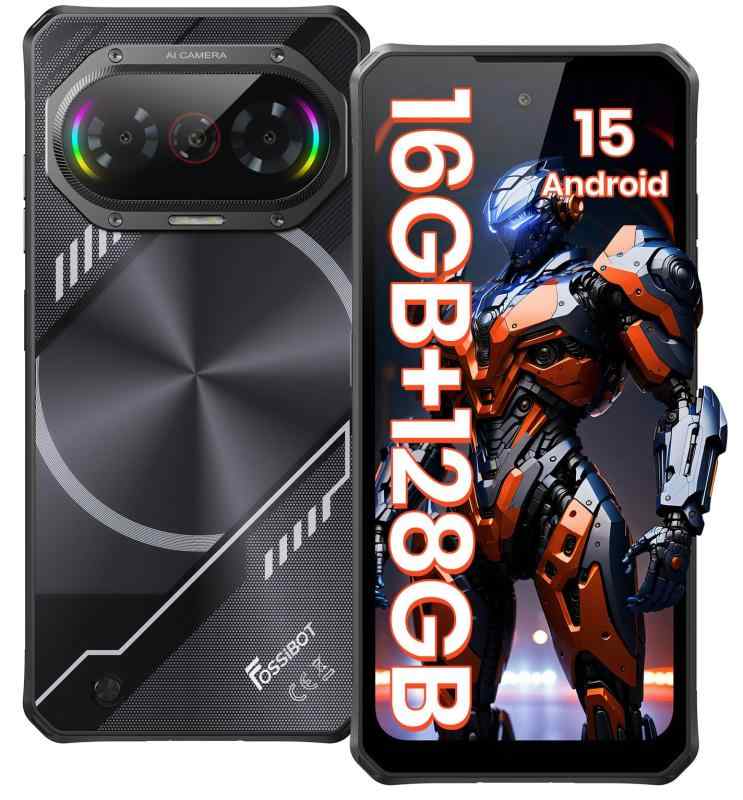 FOSSiBOT F114 SIMフリー スマホ 本体 Android 15 スマホ 16GB RAM+128GB ROM 2TB拡張可能