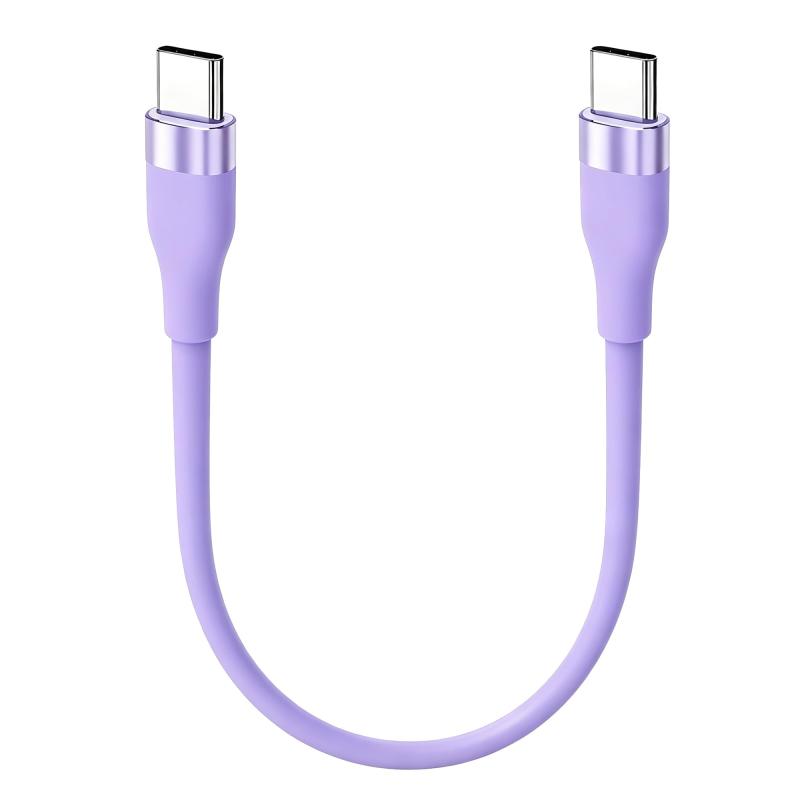 SLEIJAOOE USB-C &amp; USB-C ケーブル 60W シリコン素材採用 USB PD対応 急速充電 USB2.0データ転送 タイプc ケーブル 高耐久性 スマートフォン・タブレット・ゲーム機等Type-C 機器対応【シリ...