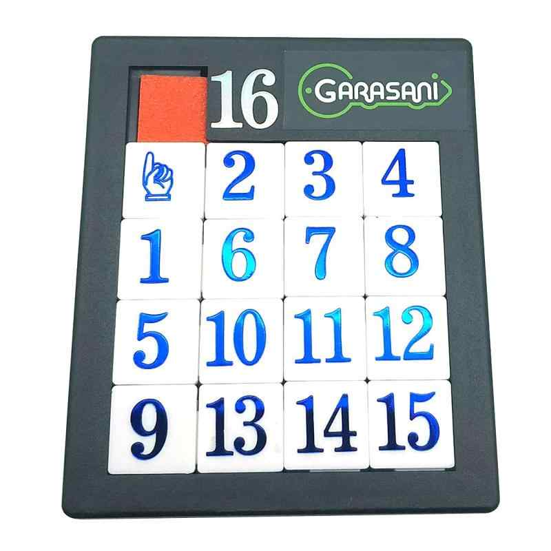 GARASANI ナンバー スライド パズル 頭の体操 IQゲーム - 1パック (15 数字 1ピース)15個の数字スライドパズル。家族全員で楽しめるクラシックなパズル。目標は、すべての数字を整理することです。まず、トレイにある15個の番...