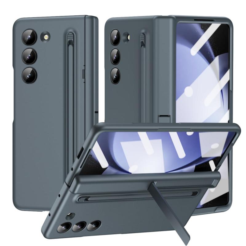 携帯ケース Galaxy Z Fold6 強化ガラス膜 ペン ワイヤレス充電 薄型 超軽量 指紋防止 手帳型 スキンケア材料 折り畳み カバー ブラケット機能