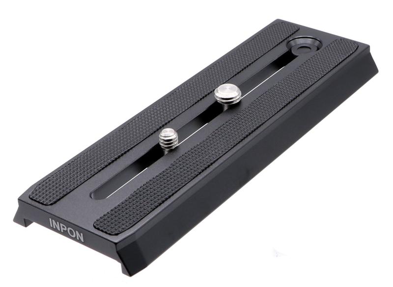 INPON クイックリリースプレート 501PLong互換品 1/4"、3/8"ネジ付 Manfrotto 501HDV 503HDV 701HDV に対応Manfrottoプロビデオカメラプレートロング501PLONG...