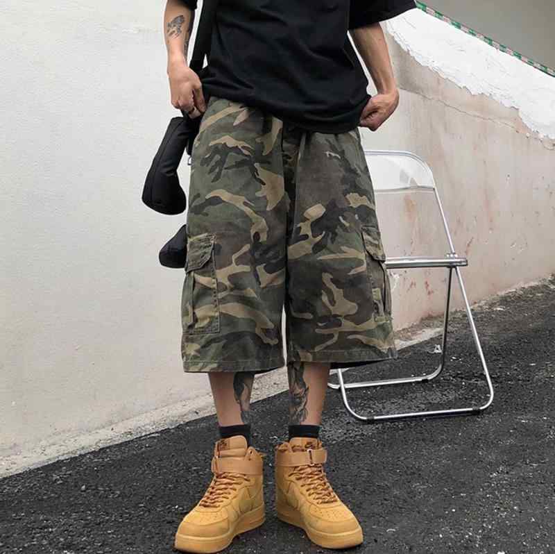 ハーフパンツ メンズ カーゴパンツ 迷彩柄 ショートパンツ 七分丈 カジュアル ワイドパンツ ワークパンツ ストリート系 ゆったり 7分丈 クロップドパンツ 多ポケット 迷彩 ボトムス パンツ 無地 おしゃれ 普段着 部屋着 アウトドア ス...