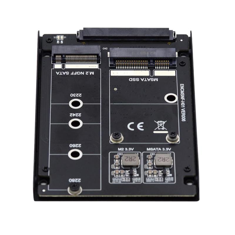 Cablecc B+M SSD カードデュアル MSATA NGFF JBOD Raid0 スパンブリッジから SATA コンボ 2.5 インチ HDD ディスクドライブエンクロージャB+M SSD カードデュアル MSATA NGFF J...