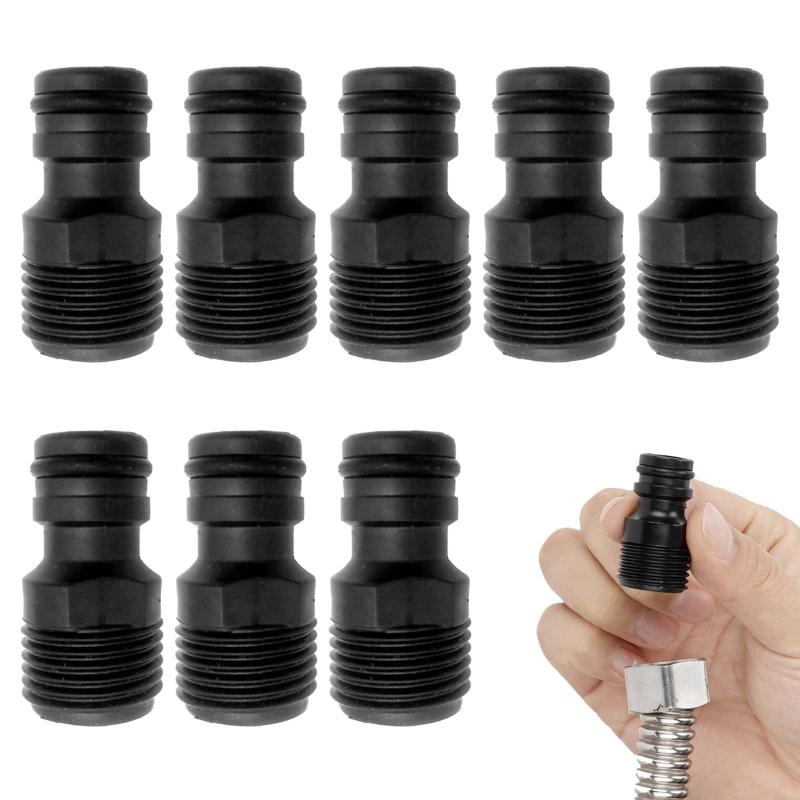 EsiFare 蛇口コネクター【8個セット】1/2オスネジニップル 蛇口 蛇口アダプター 蛇口ニップル プラスチックタップアダプター 4点おねじコネクタ 散水ホース 屋内、屋外、校庭、ガーデンホー【商品仕様】：セット内容：蛇口コネクタ×8個...