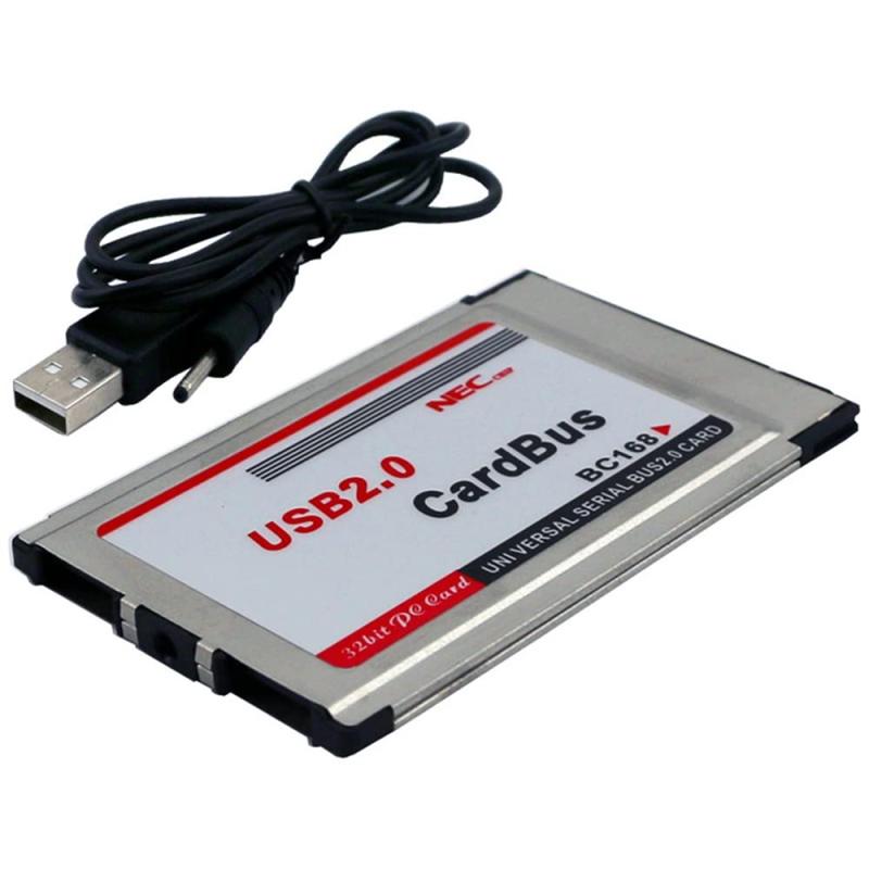 Ahvqevn PCMCIA - USB 2.0 CardBusデュアル2ポート480Mカードアダプタ ラップトップPCコンピュータ用動作温度：0〜45℃USBパワーユーザー向けの完全な480Mb/s帯域幅独立したフルスピードのダウンストリ...