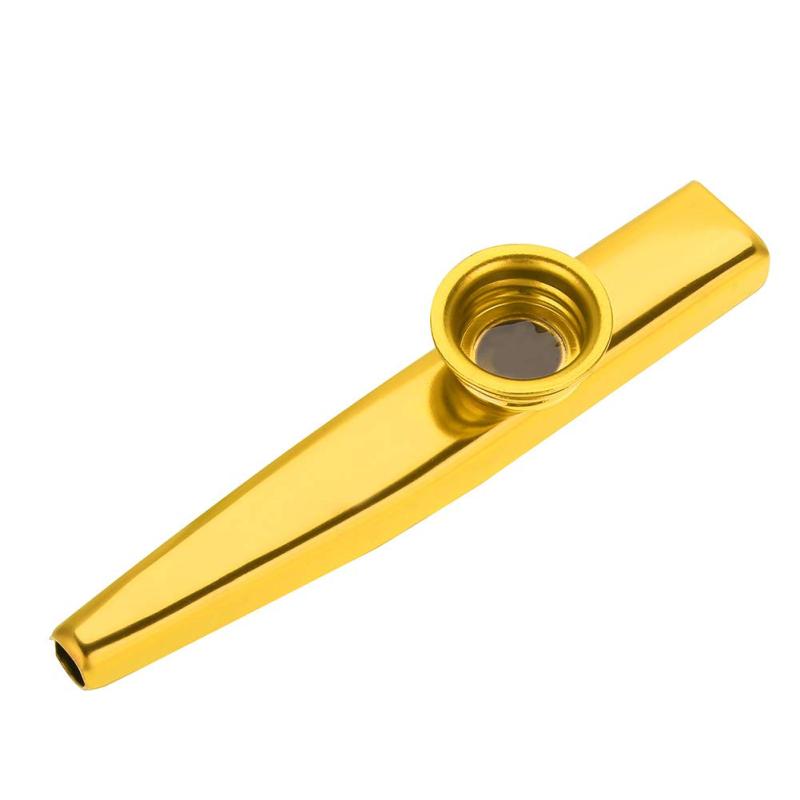 音楽愛好者向けカズー楽器 アルミ製カズー Kazoo 鼻歌 独奏できる笛楽器 バンド・パーティー伴奏 ホイッスル (ゴールド)【アルミニウム素材】このカズーは、質の高いアルミニウムから作られており、丈夫で錆びにくく、耐久性があります。耐久性...