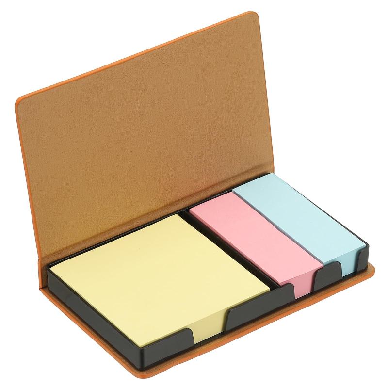 PATIKIL Leather Sticky Notes Holder, Post Notes Holder Storage Box Desktop Mini Case Business Card Holder Pad