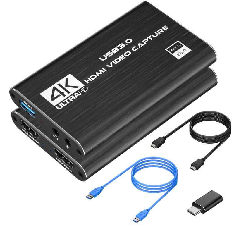 cotsoco HDMIキャプチャーボード 4Kパススルー対応 1080P60FPS USB3.0 Switch PS5 Xbox PC OBS対応【憧れのゲーム実況・YouTube配信を最高画質で】 フルHD 1080P/60FPSの録画...