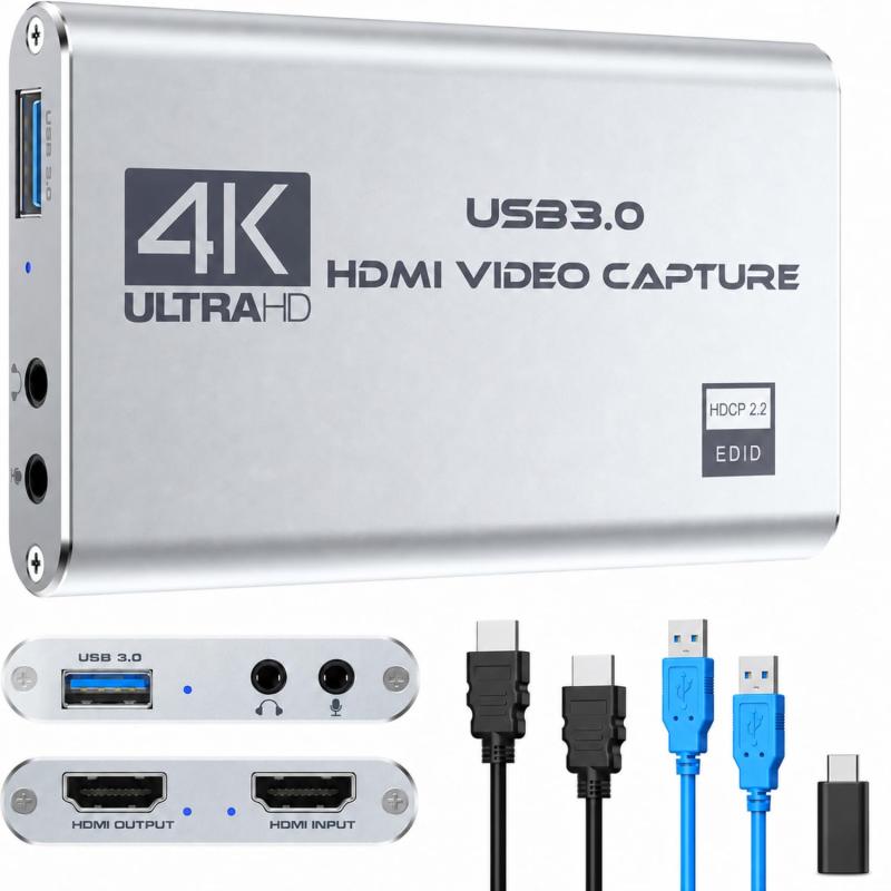 cotsocoキャプチャーボード HDMI 4K入力パススルー 、Switch対応フルHD 1080P 60FPS USB 3.0 switch 2 キャプチャーボー、Xbox/PS4/PS5/PC/カメラ/スマートフォンなど対応 、Win...