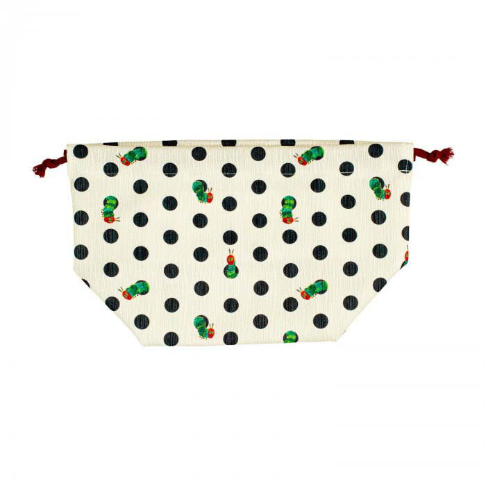 ほかのはらぺこあおむしグッズはこちらから！fk094igrjs絵本「はらぺこあおむし」のランチ巾着です。和調ポリエステル生地(ヨウリュウ)にプリントにて表現しました。可愛いお弁当袋でランチがさらに楽しくなります。サイズ280mm×170mm...