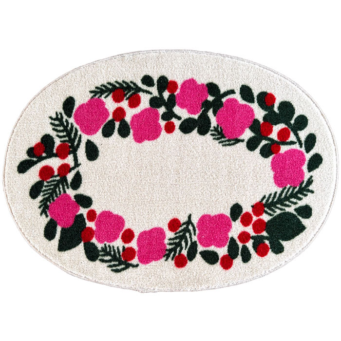 ★Eri Shimatsukaのほかのマットはこちらから★サイズ48.5×70cm　厚み約8mm材質表：ナイロン100％　裏：ポリエステル不織布仕様ウォッシャブル　裏面すべり止め加工　モニターの種類やパソコンの環境により、実際の商品のお色と...