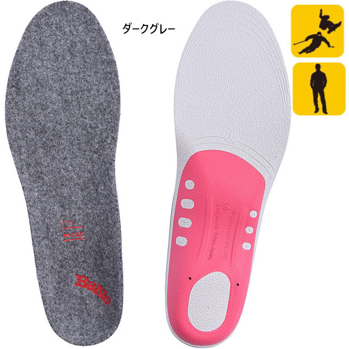 XS(21.5-23.0cm) S(23.5-24.5cm) L(27.0-28.0cm) ダークグレー おしゃれ オシャレ 男性用 女性用 ユニセックス 男女兼用 両用 最安値に挑戦！bane　バネインソールってどんなブランド？？「ばねイ...