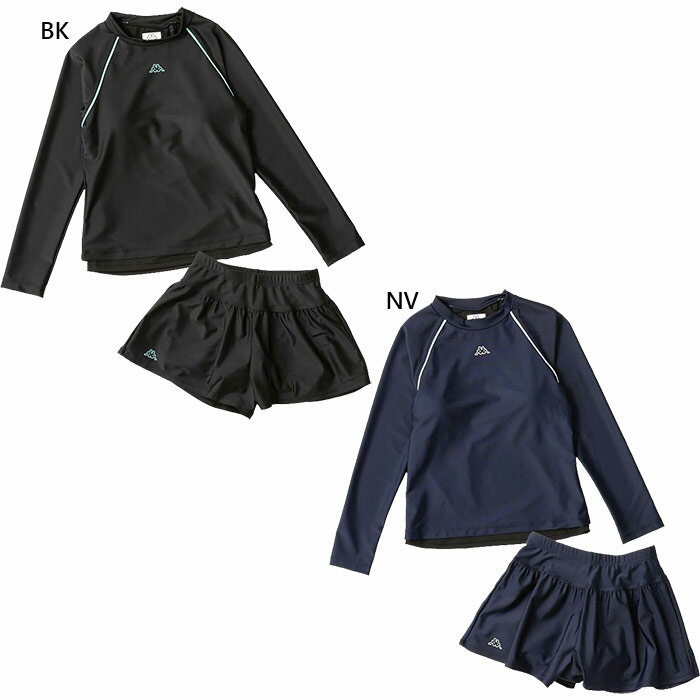 130 140 150 160 170 BK(ブラック) NV(ネイビー) 女子水着 女の子水着 ジュニア水着 子ども水着 子供用水着 おしゃれ オシャレ かわいい キッズ ガールズ女の子 子供用 Kappa 最安値に挑戦！kappa　カッ...