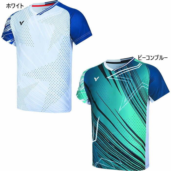 S M L XL XXL A(ホワイト) B(ビーコンブルー) 大きいサイズ メンズテニスウェア おしゃれ オシャレ かっこいい テニスウェア バドミントンウェア かわいい 男性用 女性用 ユニセックス 男女兼用 両用 VICTOR 最安値...