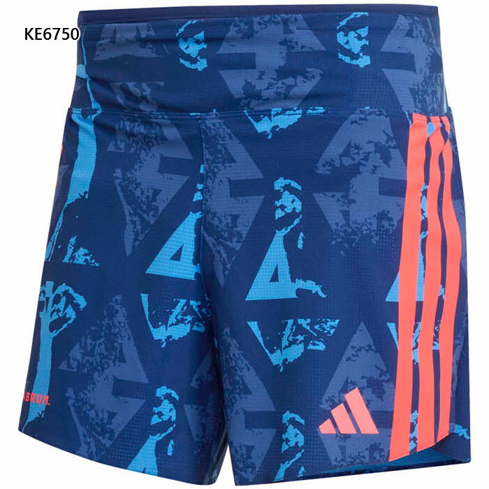 XS(5インチ丈) S(5インチ丈) M(5インチ丈) L(5インチ丈) XL(5インチ丈) KE6750(Dブルー×Lレッド) ジョギングパンツ マラソンパンツ ランニングパンツ おしゃれ オシャレ かっこいい 男性用 MEN adida...