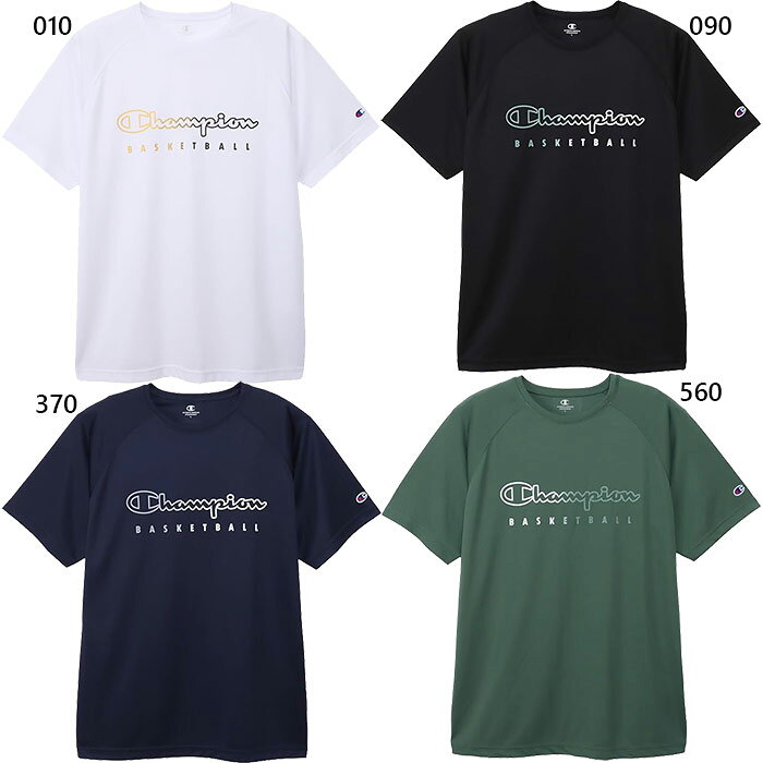 S M L XL 010(ホワイト) 090(ブラック) 370(ネイビー) 560(モスグリーン) バスケシャツ バスケウェア おしゃれ オシャレ かっこいい メンズ半袖シャツ メンズトップス 男性用 MEN Champion 最安値に挑...