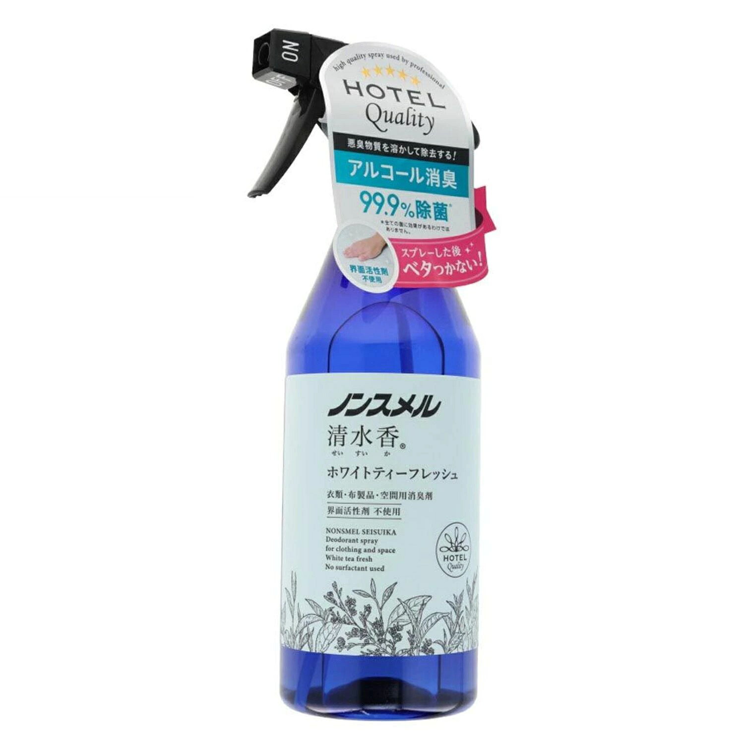 特長●衣類・布製品に染みついた気になるニオイ※を消臭・除菌。ウイルス除去にも。※汗・体臭・タバコ・料理・ペットなどのニオイ。（すべての菌やウイルスに効果があるわけではありません。布上での効果。）●界面活性剤不使用でスプレー後ベタつかず、毎日...