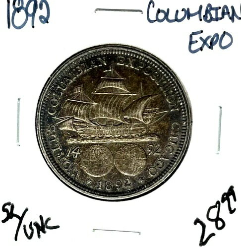1892 EXPO COMMEMORATIVE SILVER HALF DOLLAR~SL/UNC ~BEAUTIFUL TONED COIN~商品について販売者コメント「コレクションに最適な美しいコイン」材質：銀刻印：ビジネス純度：0.9...