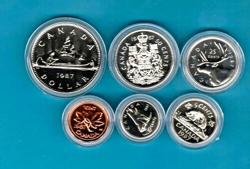 CANADA - SPECTACULAR HISTORICAL ROYAL CANADIAN MINT 1987 SPECIMEN SIX COIN SET商品について出品者コメント「素晴らしい1991年スペシメンコインセット、ケース付き！...