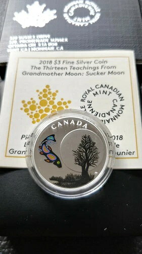 2018 $3 Thirteen Teachings Froms Grandmother Moon: Sucker Moon Pure Silver商品について流通/非流通額面 3ドル組成 銀製造年 2018年純度 0.9999製造国/地域...
