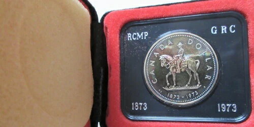 1973 Canada RCMP Royal Canadian Mounted Force Silver Dollar Coin. Mint UNC商品について販売者メモ「ミントケース入り銀貨」額面：1ドル流通/非流通：非流通材質：銀発行年...