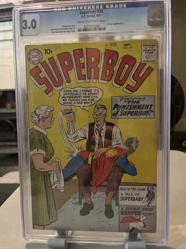 Superboy #75 1959 CGC 3.0 Spanking Superman商品について状態：良好：読まれたものの、良好な状態です。表紙のダメージはごくわずかです。… 詳細はこちら状態について出版年：1959年登場人物：スーパーボ...
