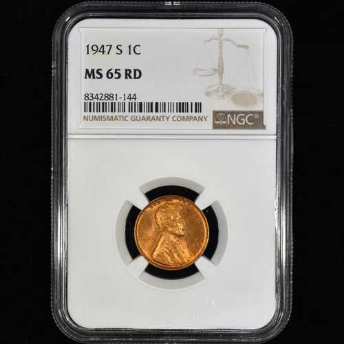 1947-S LINCOLN WHEAT CENT ? NGC MS-65-RD ? 1C COIN PENNY GEM UNC 144 ?TRUSTED?商品について原産国：アメリカ合衆国流通/未使用：未使用額面：スモールセントコイン：リ...