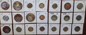 lot (21) 1970s Coins Quarters, Dimes, Nickles, Cents 21 in flips商品について出品者注記：遺品整理販売流通品／未使用品：流通品額面：25セント材質：銅発行年：1970年代発行形態...