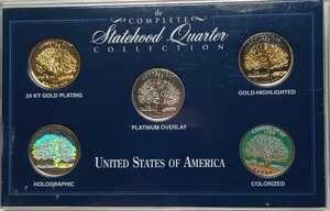 5 Piece CT. Assorted Statehood Quarters Set. With 5 Different Overlays.商品について出品者注記：5枚すべて未使用品です流通品／未使用品：未使用品額面：25セントコインの種...