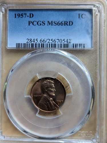 1957-D RED PCGS MS-66 Lincoln BU coin uncirculated cent Whole Set Listed商品について原産国：アメリカ合衆国額面：スモールセント流通/未使用：未使用コインデザイン：リンカ...