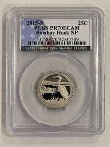 2015-S Flag Clad Bombay Hook National Park Quarter PR70DCAM PCGS Proof 70 DC商品について種類：ボンベイフック材質：純銅中心部に銅75%、ニッケル25%の合金刻印タイ...