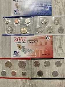 (2) 2001 U.S. Mint Sets 20 BU Collectible Coins Philly & Denver COA & OGP!商品について原産国：アメリカ合衆国流通/未使用：未使用額面：50セント、25セント、10セン...