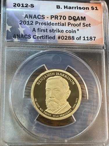 2012-S Benjamin Harrison Pres. Dollar ANACS PR70 DCAM Best Price Ebay* CHRC商品について原産国：アメリカ合衆国流通/未使用：未使用額面：1ドルコイン：大統領記念コイン...