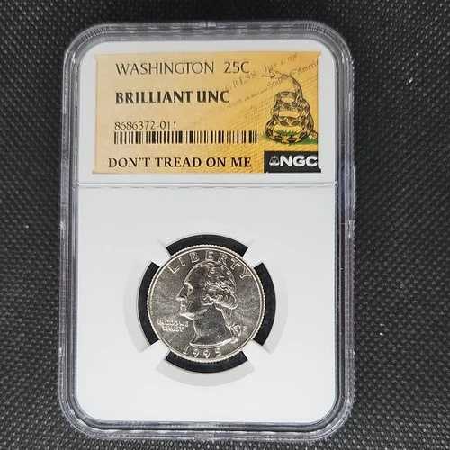 1995-P 25C Washington Quarter Dollar NGC Brilliant UNC Don’t Tread On Me Label商品について額面：25セント流通/未使用：未使用コイン：ワシントン発行年：1995年...