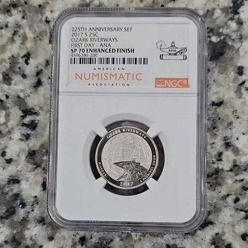 RARE! 2017 America the Beautiful Ozark Riverways NGC SP70 25C San商品について額面：25セント流通/未使用：未使用コイン名：アメリカ・ザ・ビューティフル材質：銅ニッケル合金発行...