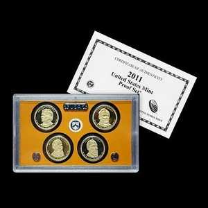 2011 S Presidential Proof Set ~ Johnson, Hayes, Garfield and Grant ~ With COA商品について出品者注記：米国造幣局純正プラスチック製スリーブ入り新品プルーフコイン原産...