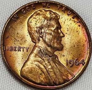 1964P Lincoln Beginning Stage Die Cap Error Nice Toning #01.03.26b商品について額面：スモールセント流通/未使用：未使用コイン：リンカーン記念館発行年：1964年色：赤/茶色打...