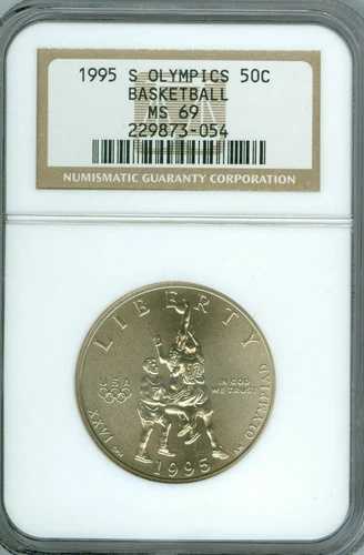 1995 S BASKETBALL HALF DOLLAR NGC MS69 2ND FINEST REGISTRY *商品について出品者注記：出品情報には商品のグレードと状態が記載されています。原産国：アメリカ合衆国額面：50セント流通/...