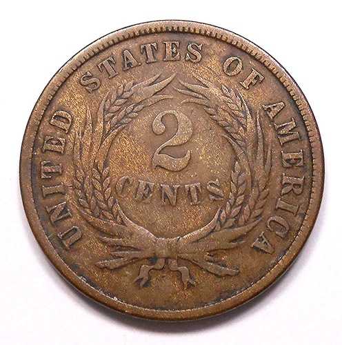 United States 1865 CURVED 5 Two Cents F Nice SCARCE Type USA Old Copper 2¢ Piece商品について出品者注記：人気があり希少な米国硬貨。原産国：アメリカ合衆国流通/未...