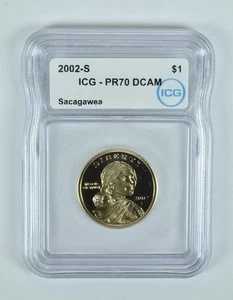 2002-S Sacagawea $1 PR70 DCAM ICG商品について原産国：アメリカ合衆国鑑定機関：ICG上場形態：在庫額面：1ドルグレード：PR70流通/未使用：未使用材質：クラッド発行年：2002年発行形態：プルーフ造幣局所在...