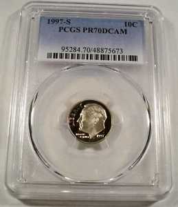 1997-S 10c CLAD PCGS PR70DCAM ROOSEVELT DIME PROOF DEEP CAMEO PR 70 DC商品について出品者注記 PCGSプルーフ70 ディープカメオ - クラッド貨 - 美品コイン - 美...