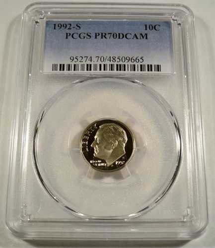 1992-S 10c CLAD PCGS PR70DCAM ROOSEVELT DIME PROOF DEEP CAMEO PR 70 DC商品について出品者注記 PCGSプルーフ70 ディープカメオ - 状態良好 - ホルダー良好原産国 ...