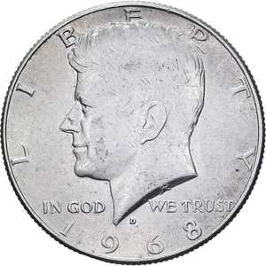 [#639286] United States, Half Dollar, Kennedy, 1968, U.S. Mint, Silver, AU(50-53商品について材質：銀発行年：1968年国：アメリカ合衆国KM 202a額面：ハー...