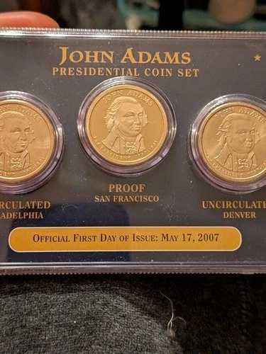 John Adams $1 Coin Set 2007 U.S. Mint Proof Uncirculated SF Philly Denver商品について流通品／未使用品　未使用品額面：1ドル発行年：2007年刻印タイプ：プルーフ造幣局...