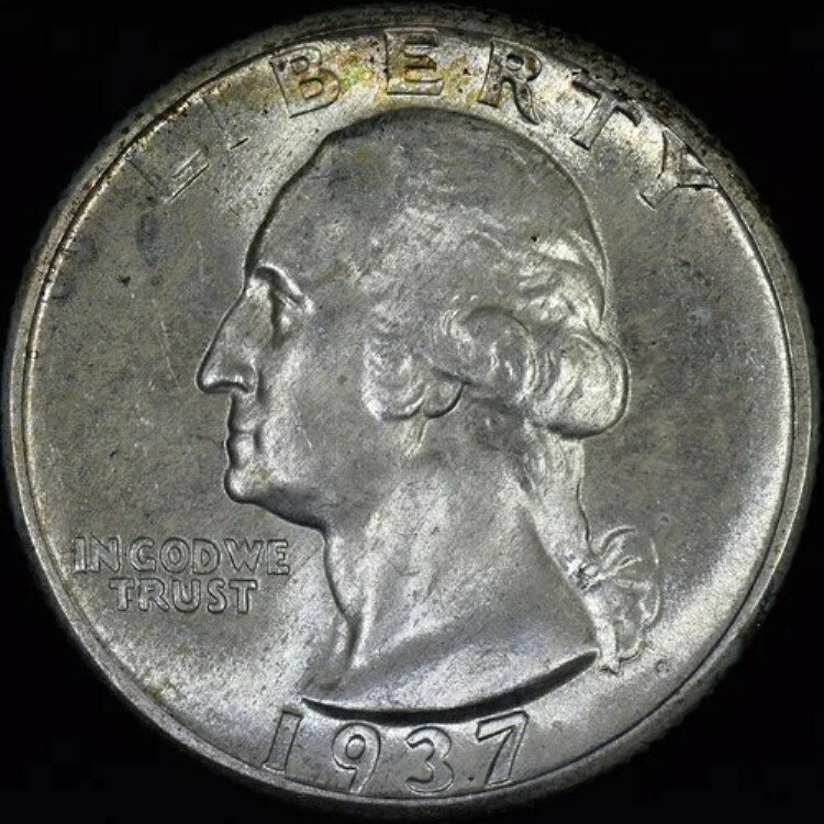 1937 P WASHINGTON QUARTER ? UNCIRCULATED UNC ? 25C SILVER COIN 73U ?TRUSTED?商品について流通/非流通額面 25セントコイン ワシントン組成 銀年 1937年打刻タイ...