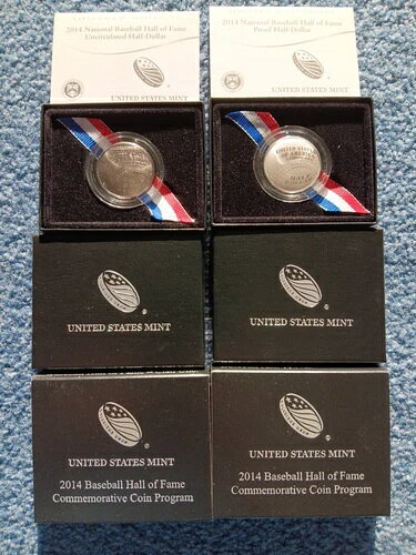 2014 BASEBALL HALL OF FAME HALF DOLLARS UNC AND PROOF ORIGINAL MINT PACKAGING商品について流通/非流通額面：50セント材質：現代銀貨/クラッド発行年：2014年特徴...
