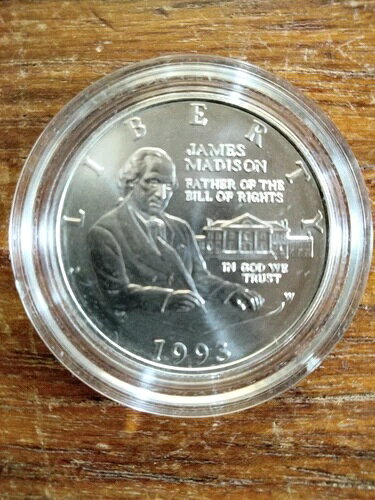 U.S. 1993 James Madison Bill of Rights Half Dollar Silver Proof Unc.商品について販売者メモ「未使用、プルーフ状態、プラスチックカプセル入り。」流通/未使用額面：ハーフダラー...