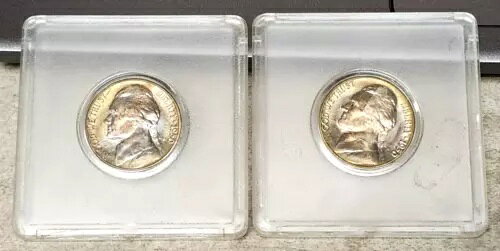 Set of 2 UNC 1950-D Toner Jefferson Nickels - 2 Sided Rainbow Toning商品について出品者コメント「詳細は写真をご覧ください」額面：5セント流通/非流通：非流通コイン：ジェファ...